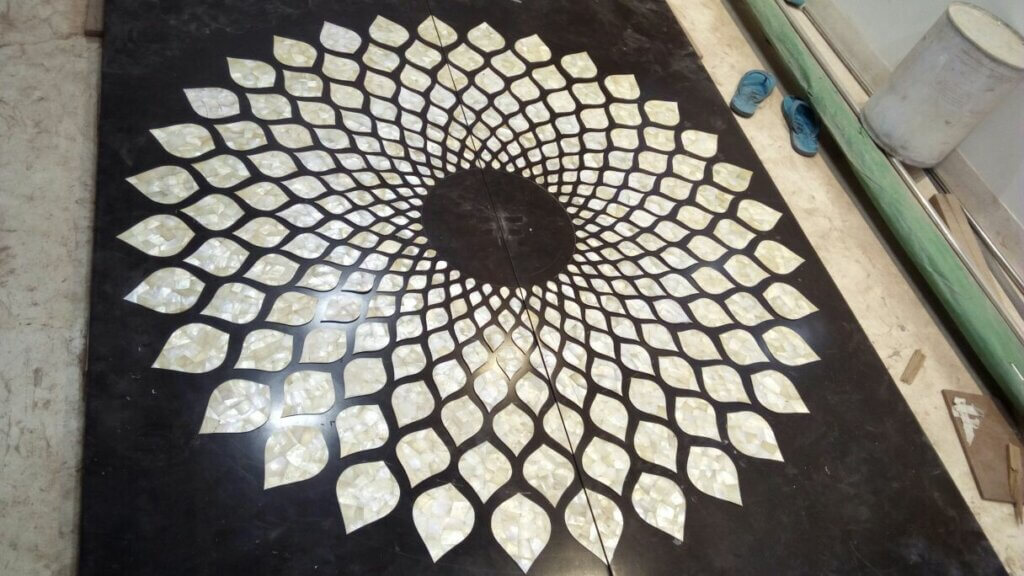 Marble Inlay Flooring | Table tops | Handicraft Gift Items | MOP Inlay ...